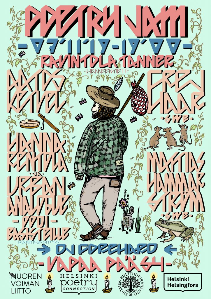 Poetry Jam: VILPITTÖMYYS 7.11.2019 – Helsinki Poetry Connection ry